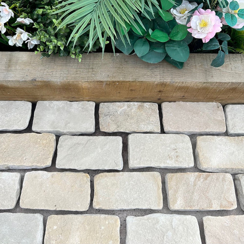 Natural Stone Raj Tumbled Block Paving (200 x 100mm) Per m2