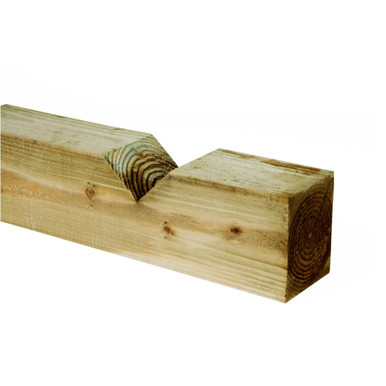 Notched Timber Post 2400 x 125 x 75mm Treated