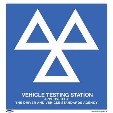Warning Safety Sign - MOT Testing Station - Rigid Plastic (SS51P1)