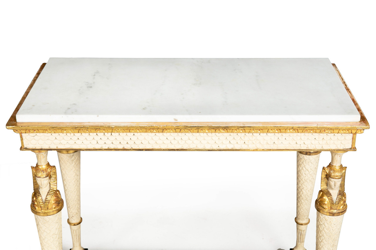 Swedish Gustavian Marble Top Console Pier Table | circa 1810-20