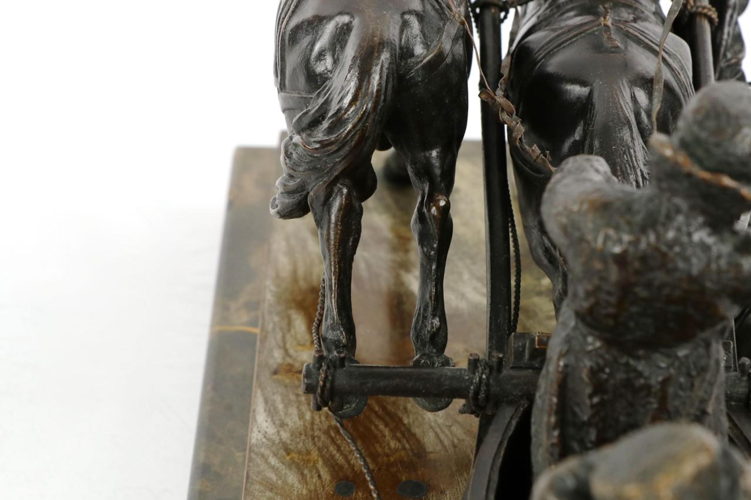 Authentic Bronze Troika Group of "Huntsmen" by Albert Moritz-Wolf