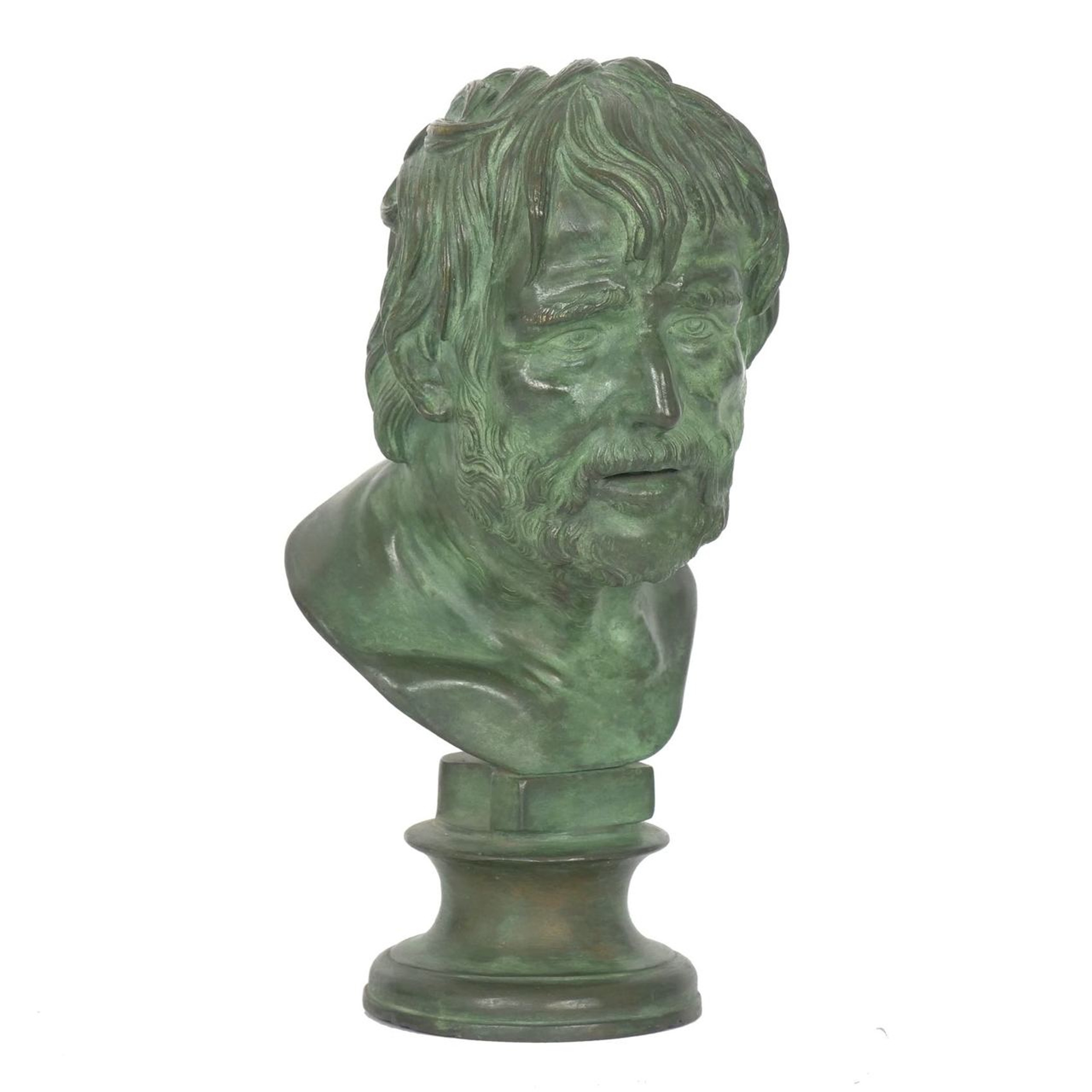 Bust Of A Roman Statesman Bronze Sculpture Italian 19th Century