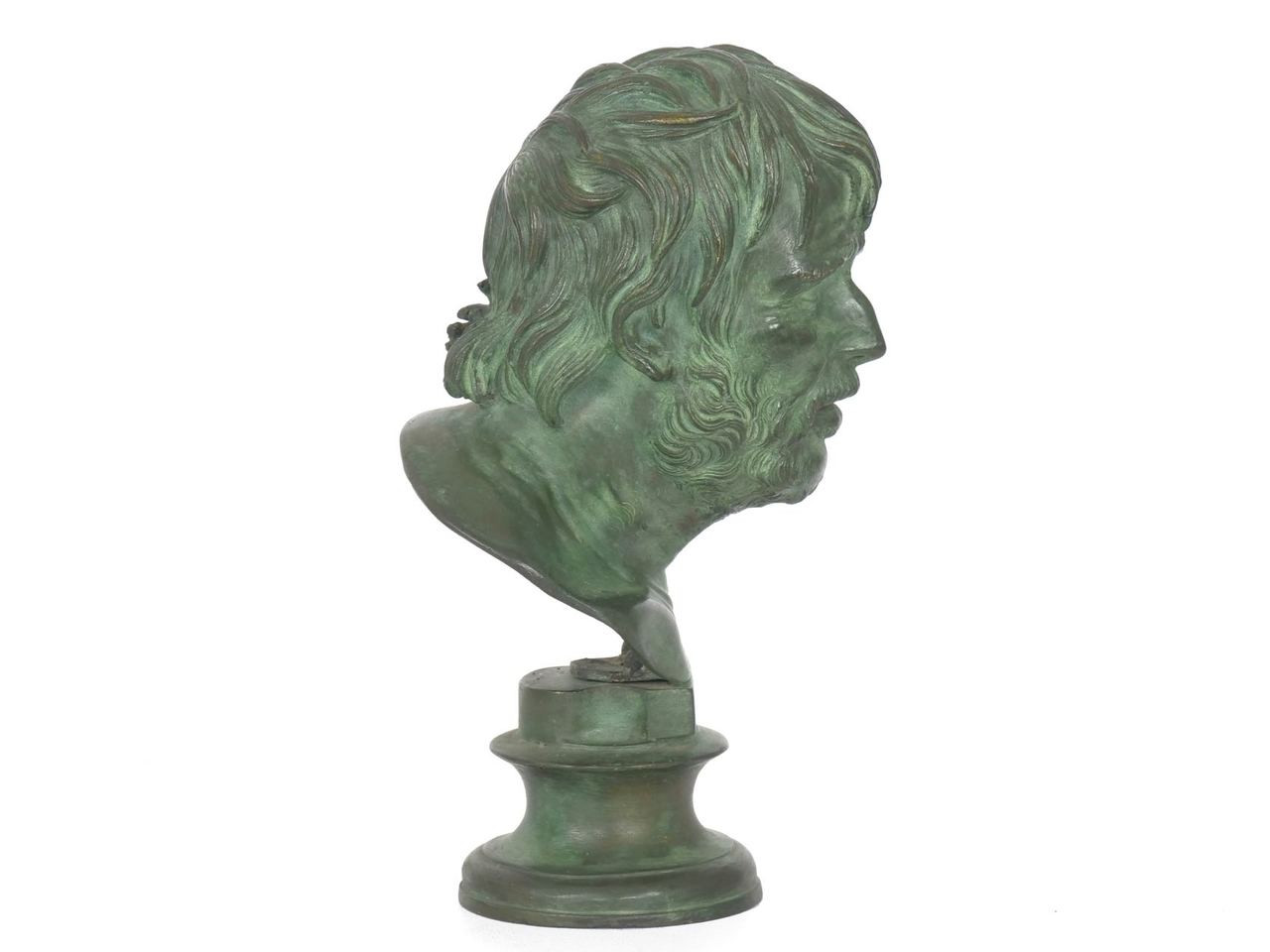 Bust of a Roman Statesman, bronze sculpture | Italian, 19th Century