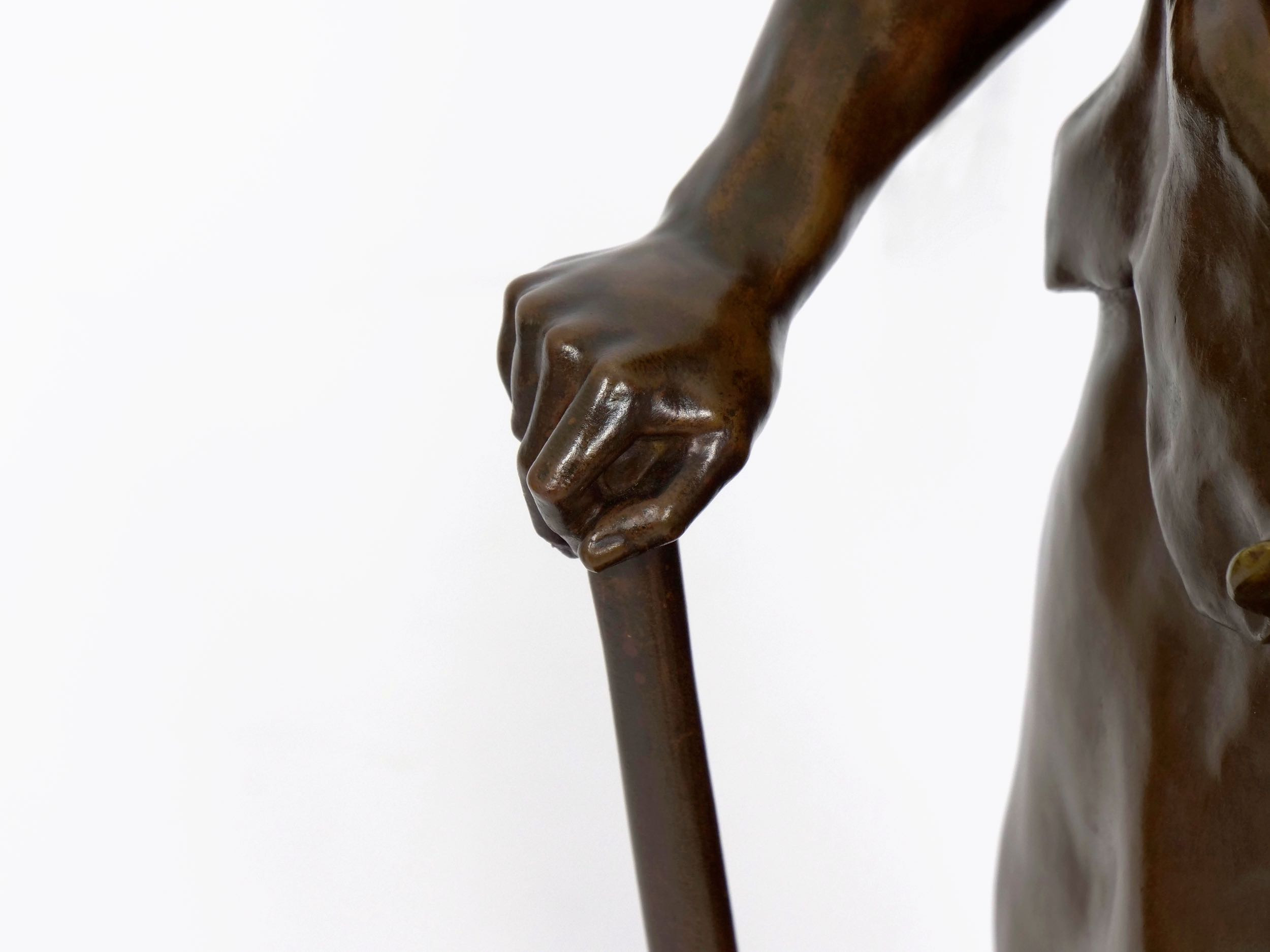 "Pax et Labor" antique French bronze sculpture by Émile Louis Picault