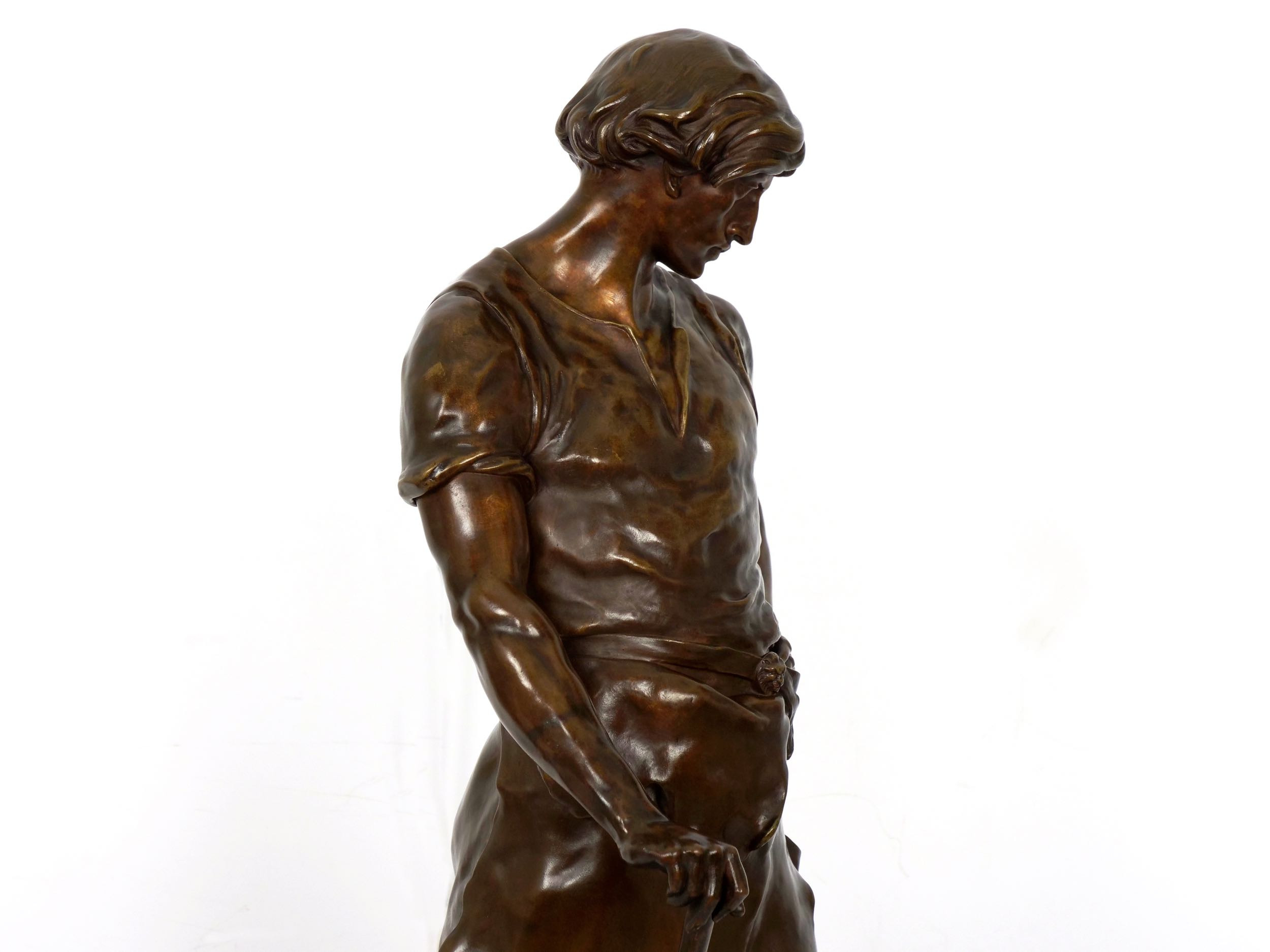 "Pax et Labor" antique French bronze sculpture by Émile Louis Picault