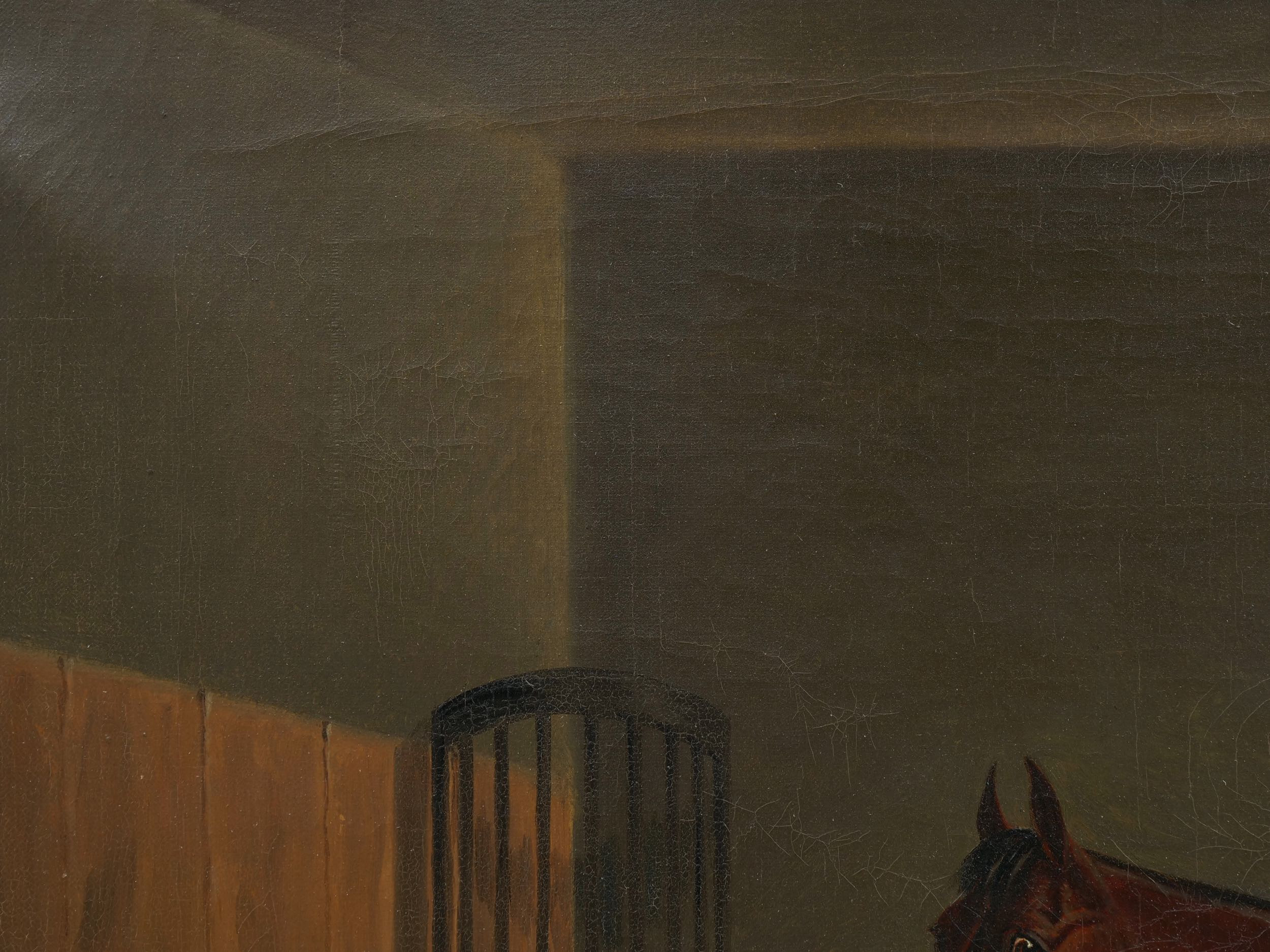 "A Bay Racehorse in Stable" (1832), oil painting | James Loder (England ...