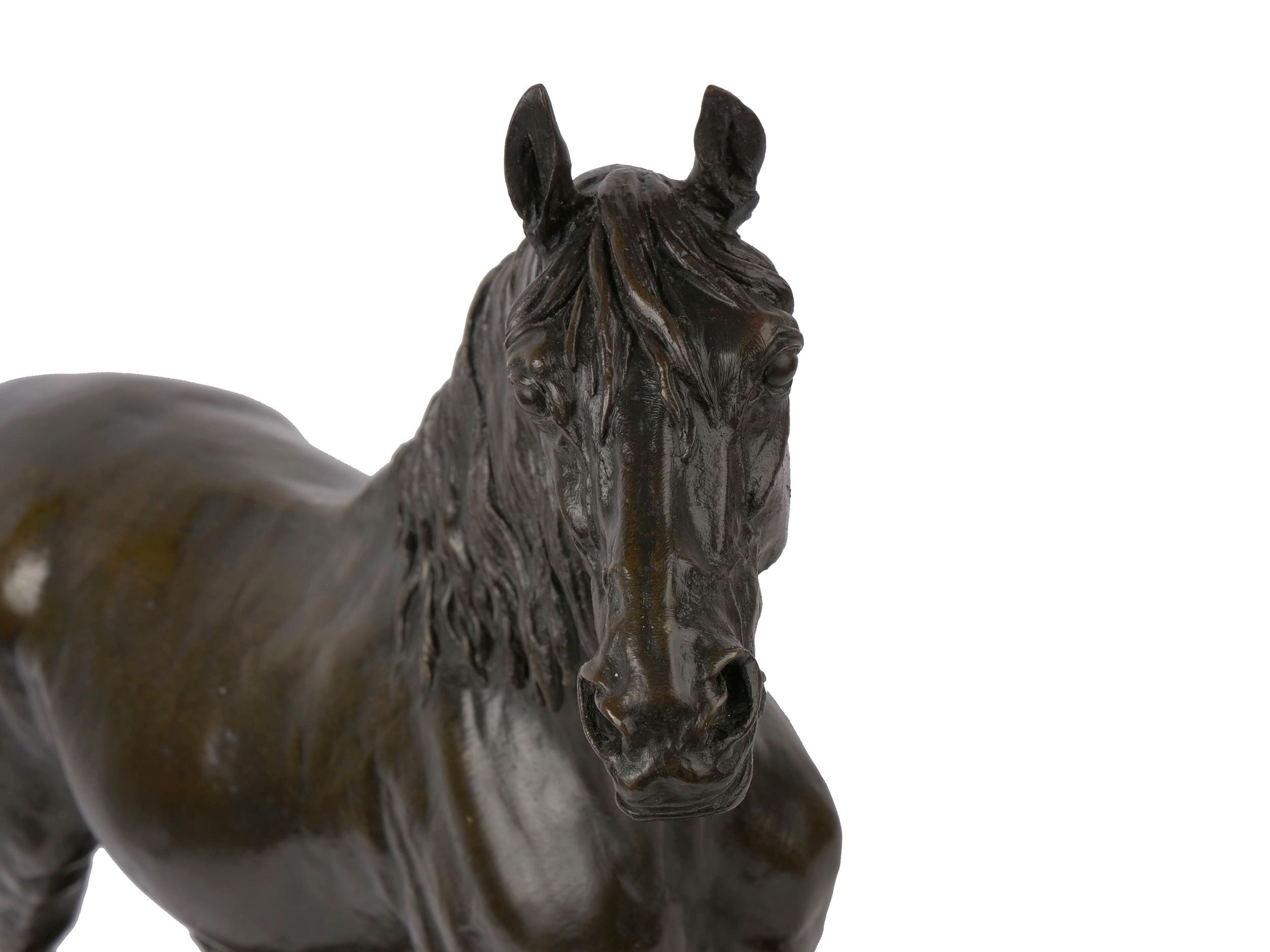 "Ibrahim" Bronze Sculpture of Egyptian Stallion after Pierre Jules Mene
