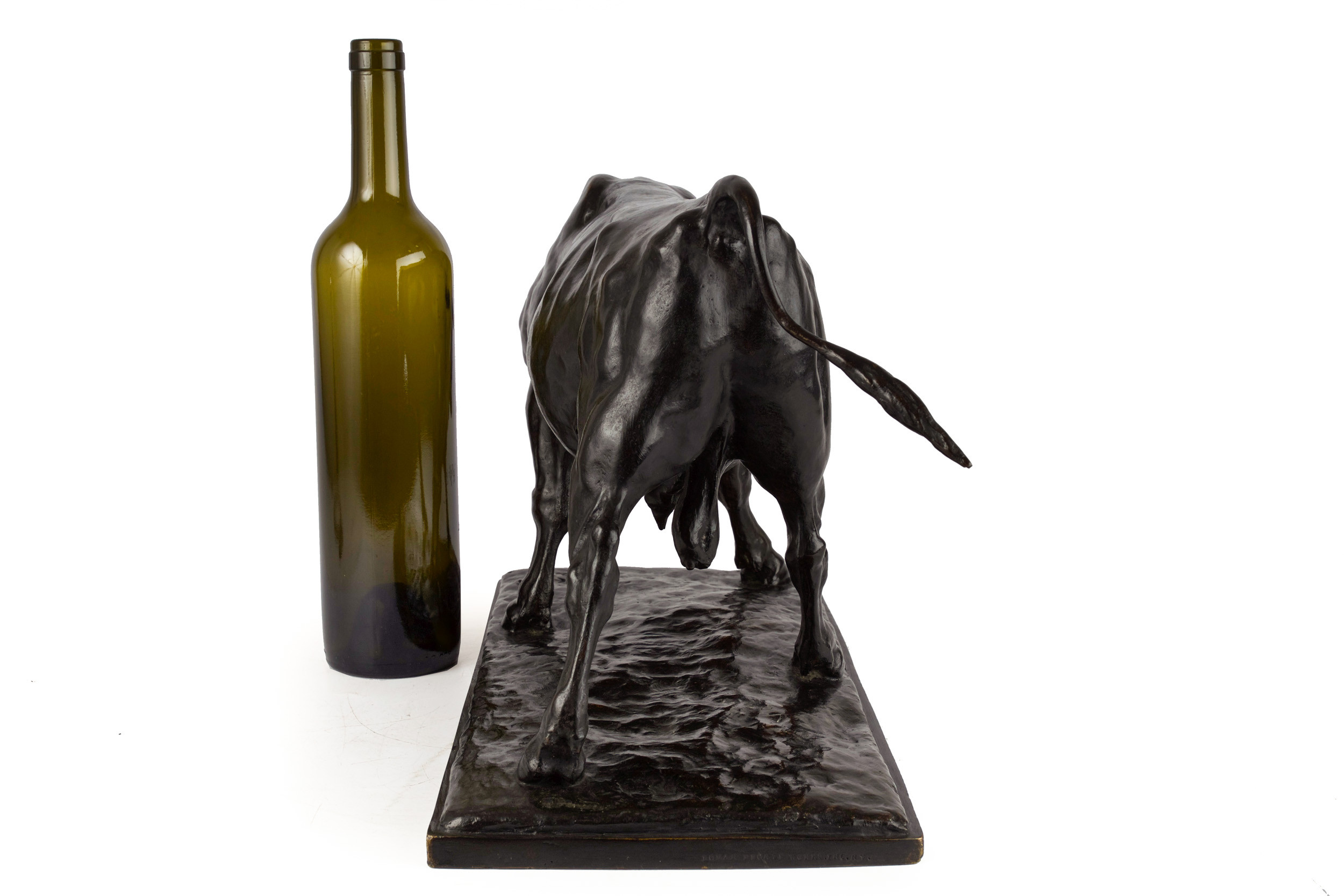 Bronze Sculpture "Sulking Bull" (1937) by Harry Wickey (American, 1892 ...