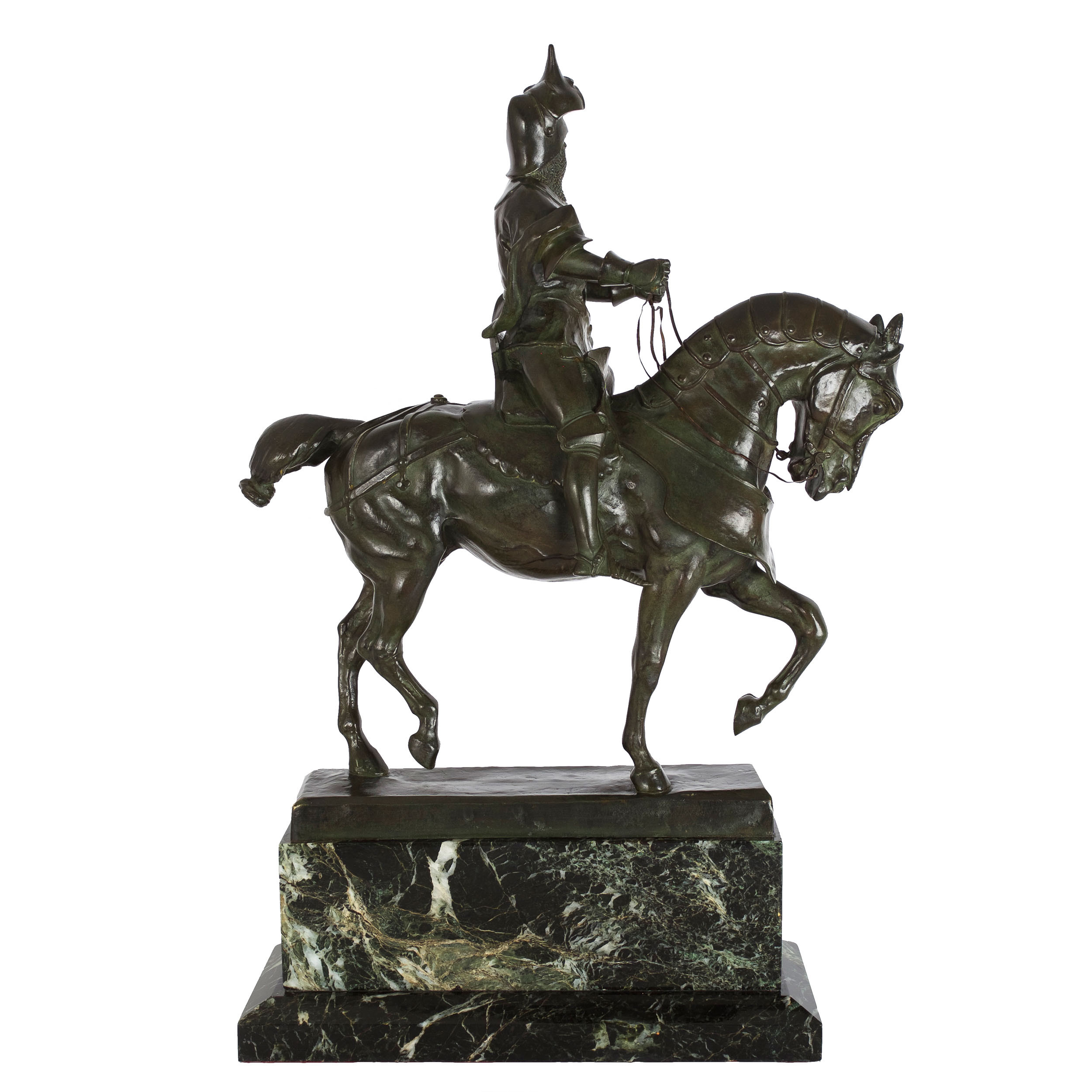 Bronze Sculpture of "Knight on Horseback" by Alfred Barye