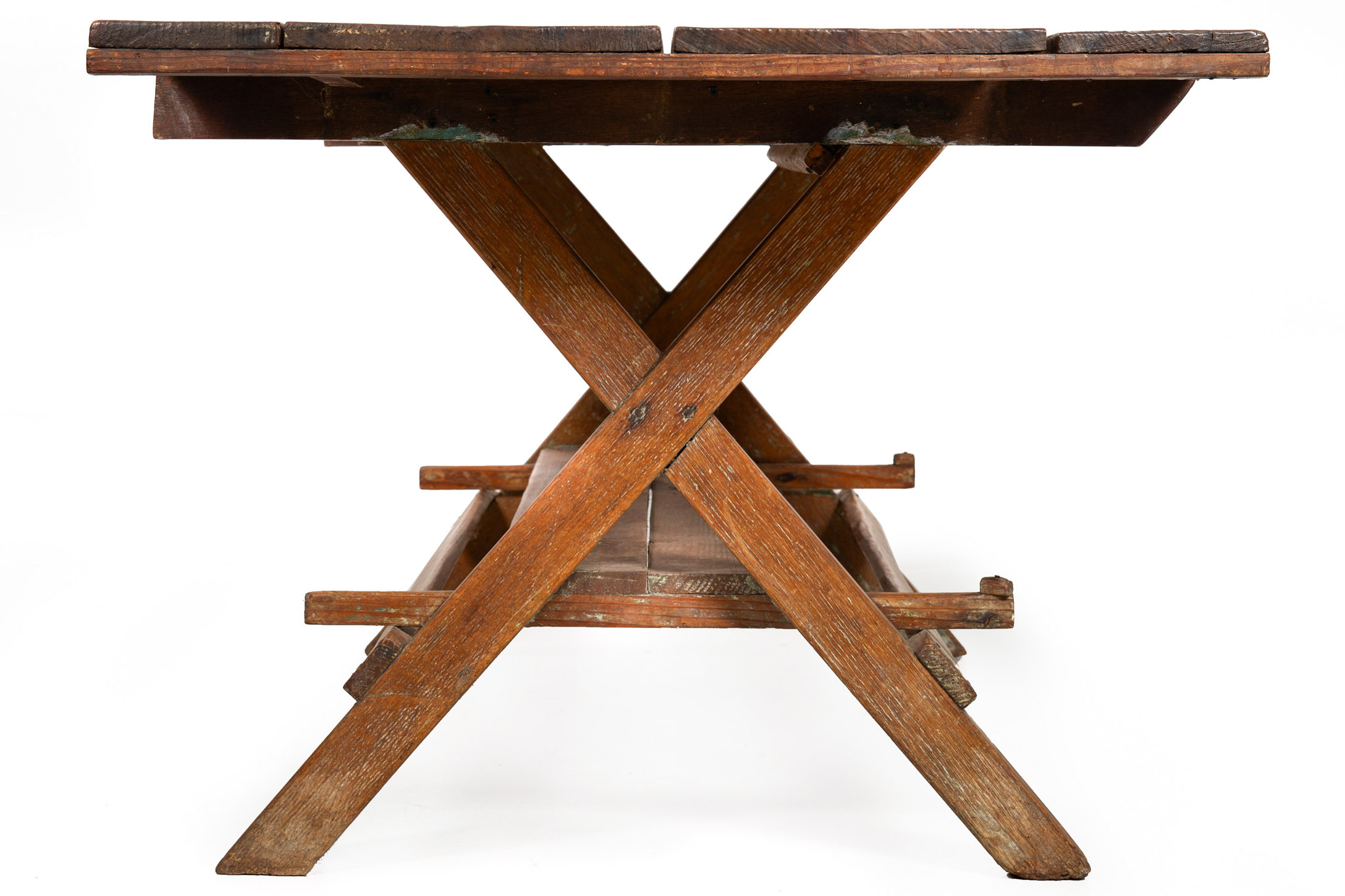 Fabulously Patinated American Pine Harvest Table