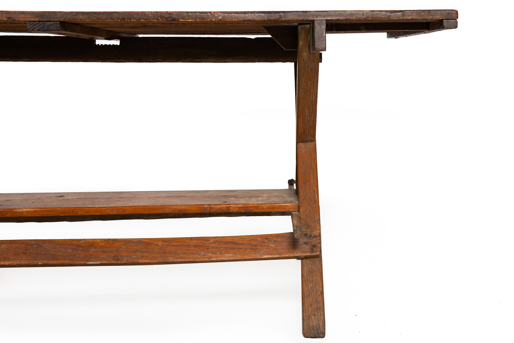 Fabulously Patinated American Pine Harvest Table