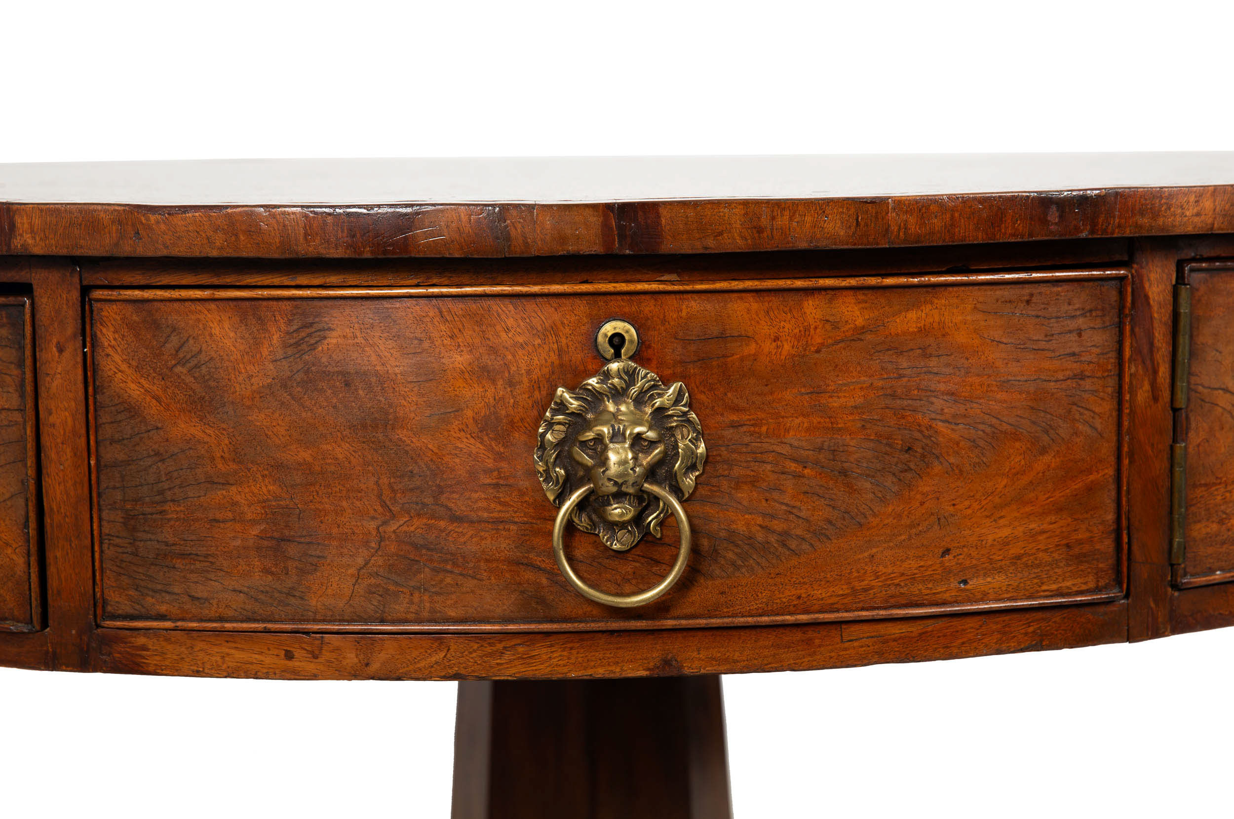 Regency Mahogany & Leather Round Rent Table