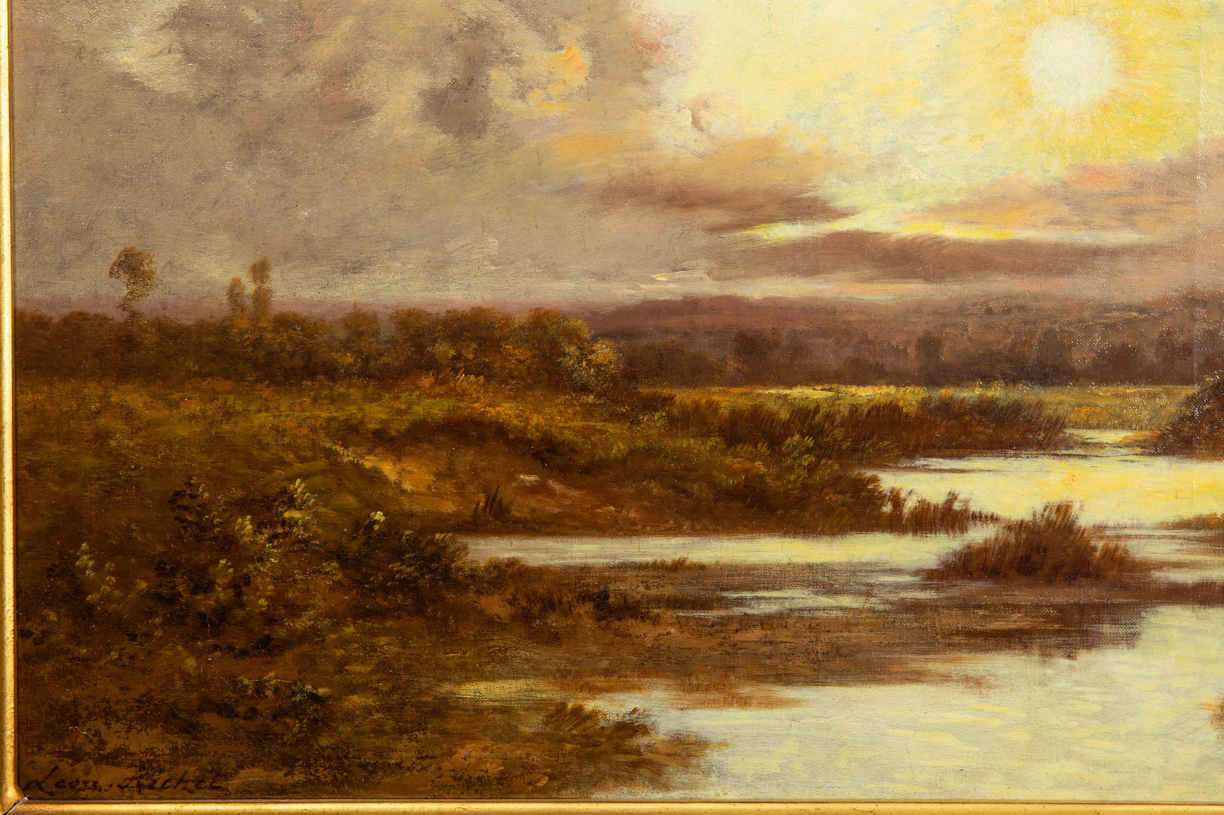 "Gathering Wood at Sunset" | Léon Richet