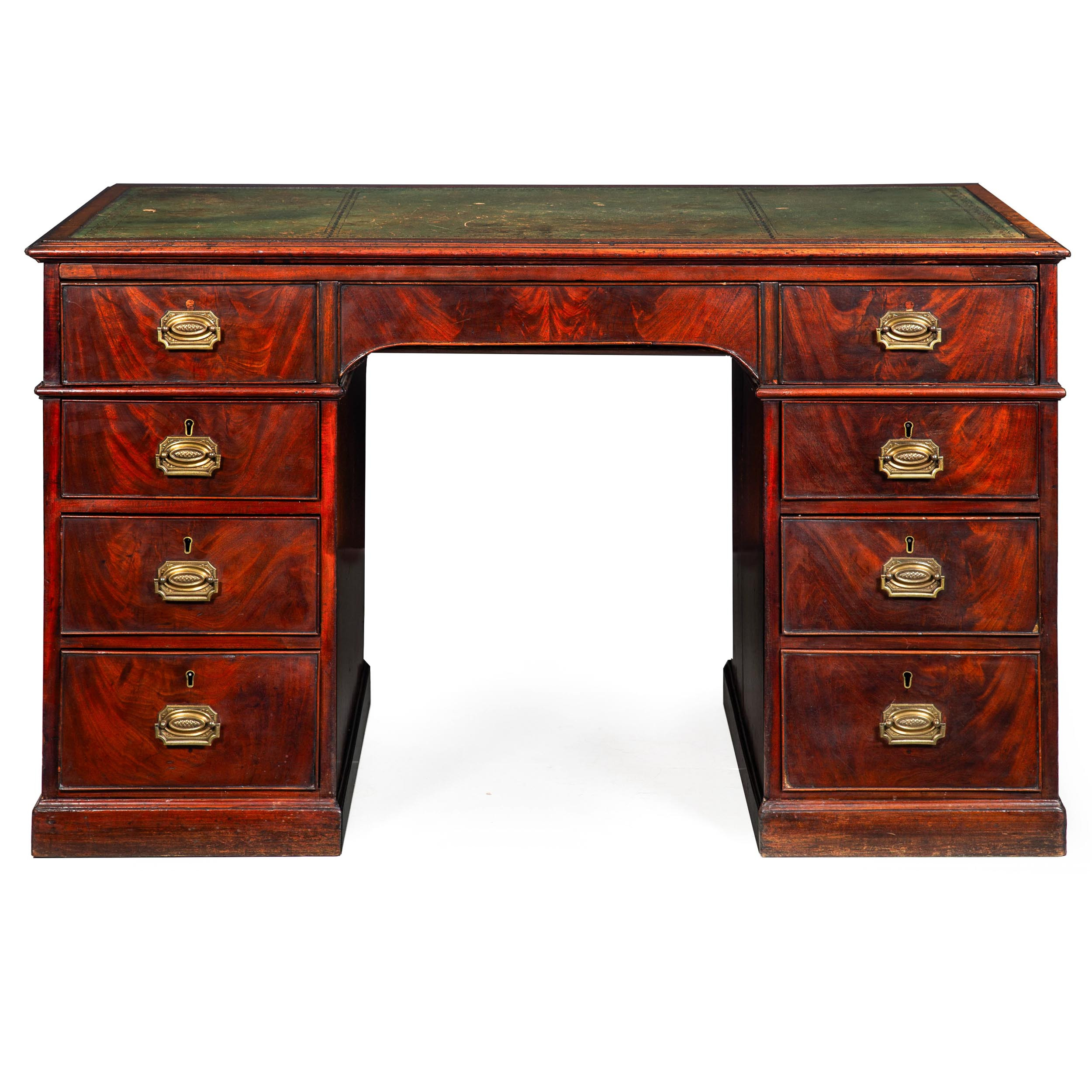 George III Mahogany Pedestal "Rent" Desk | England, ca. 1800