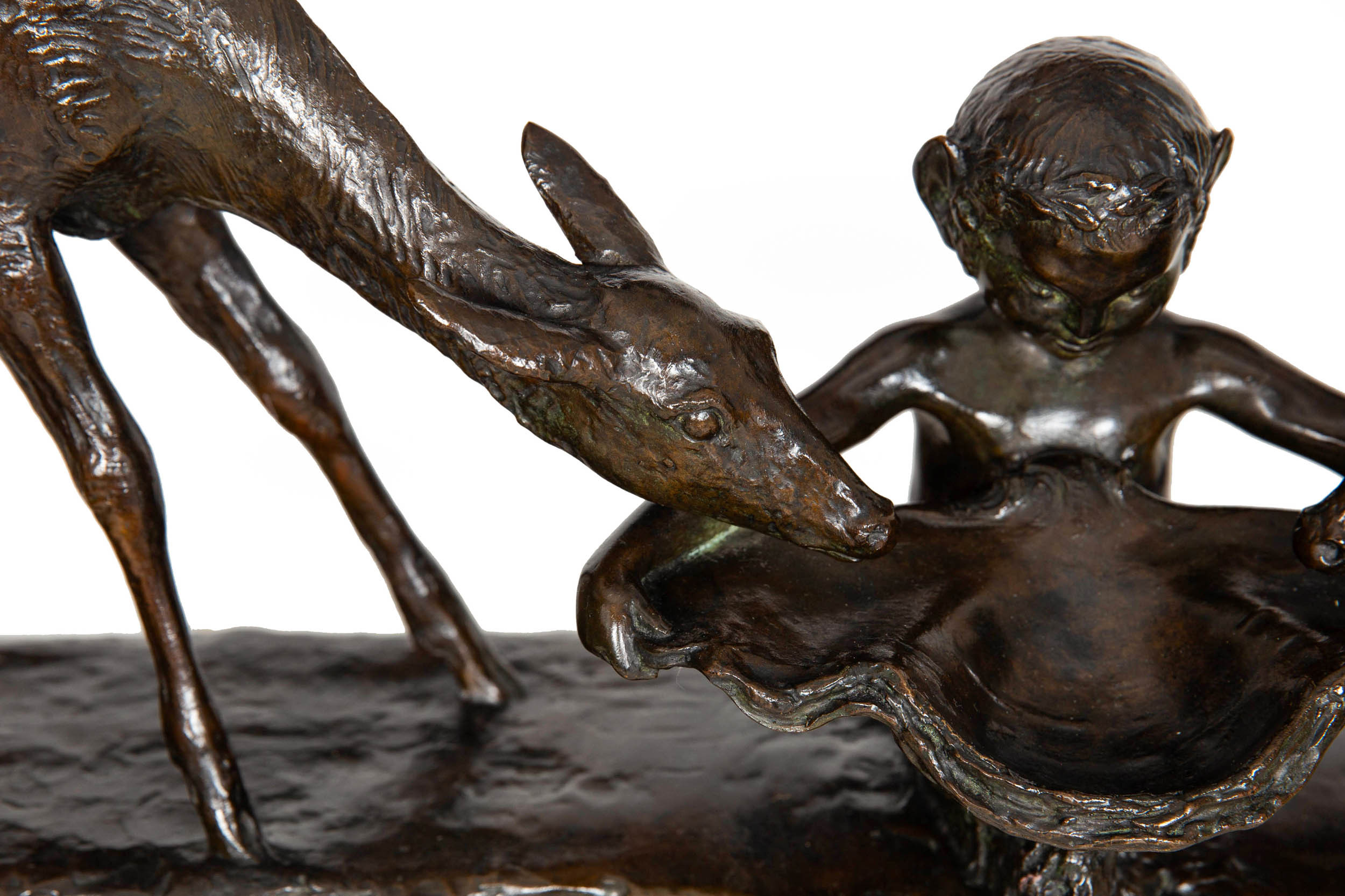 "Young Satyr with Drinking Deer" | Ary Bitter