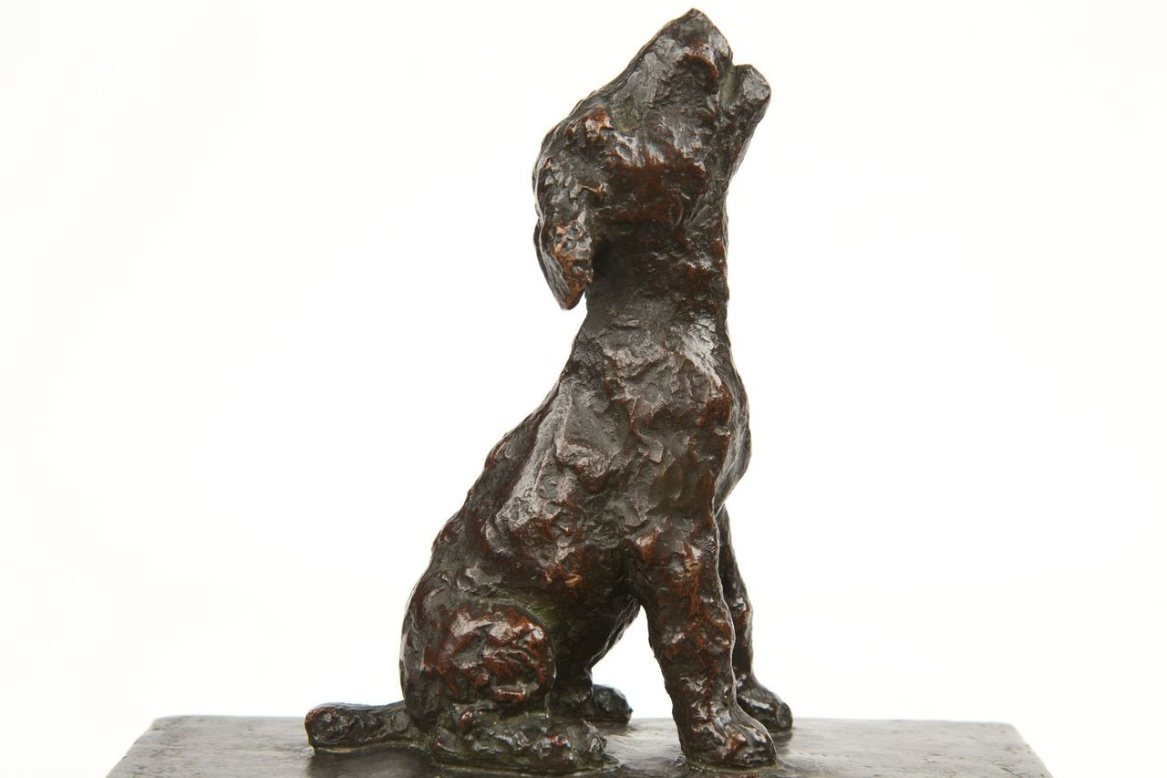 Edith B. Parsons (American, 1878-1956) Pair of Dog Bronze Sculpture