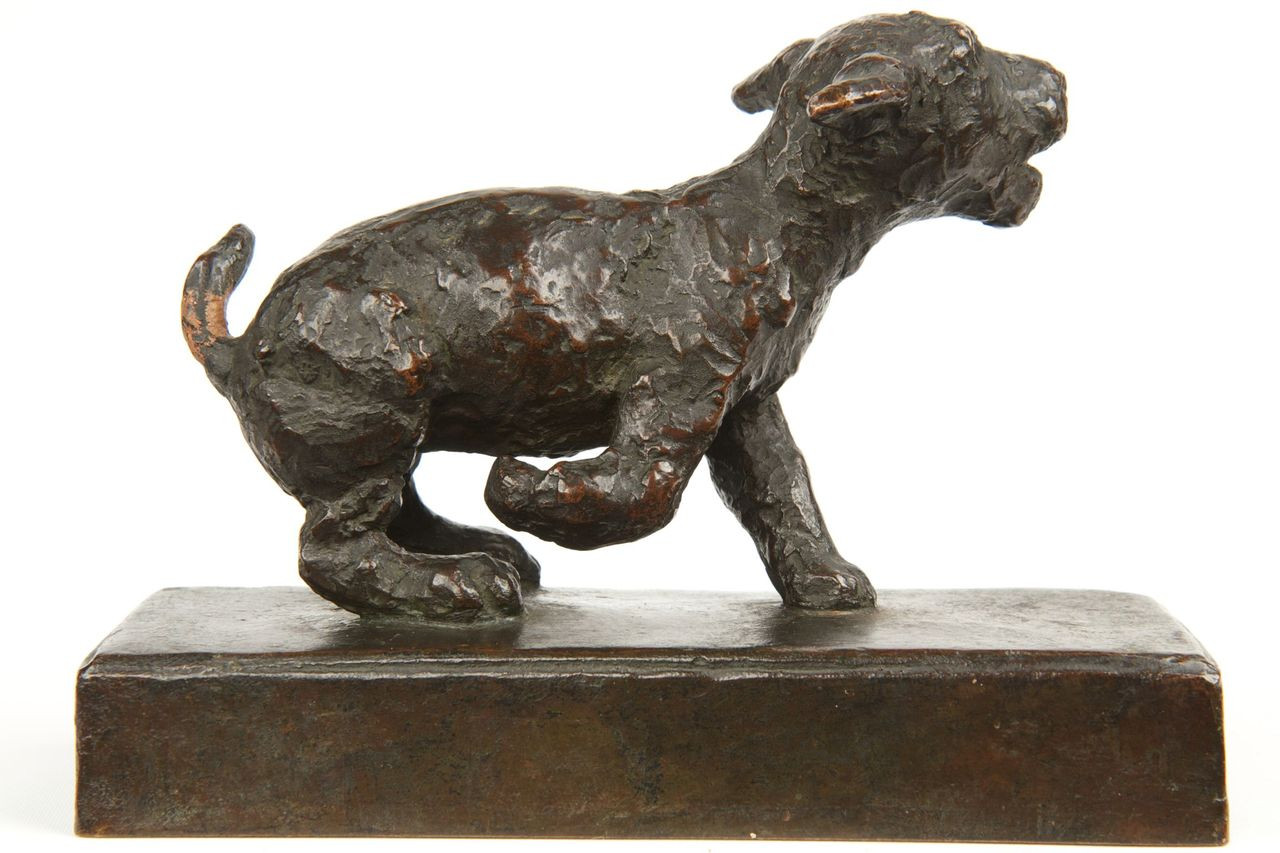 Edith B. Parsons (American, 1878-1956) Pair of Dog Bronze Sculpture