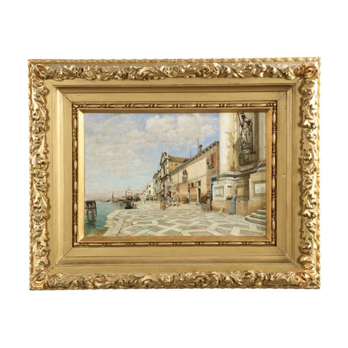 William Graham (American, 1841-1910) Painting of Venice c. 1891
