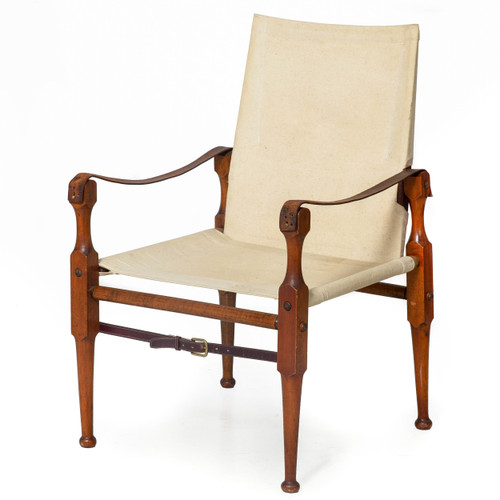 British Roorkhee "Safari" Campaign Chair | Early 20th Century
