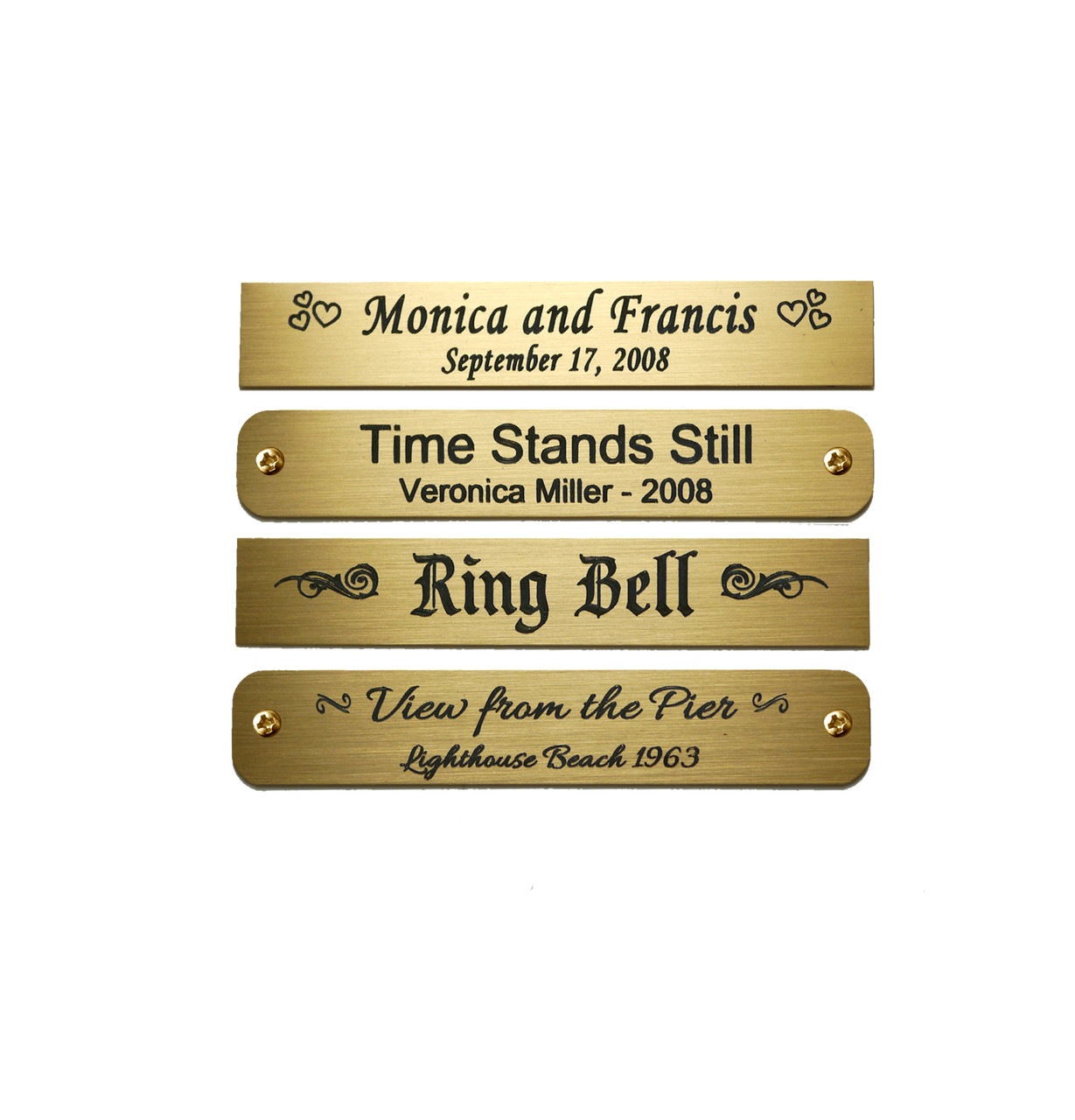 Brushed Gold Brass Plates - Small Plates 1/2" - 3/4" Tall (Assorted ...