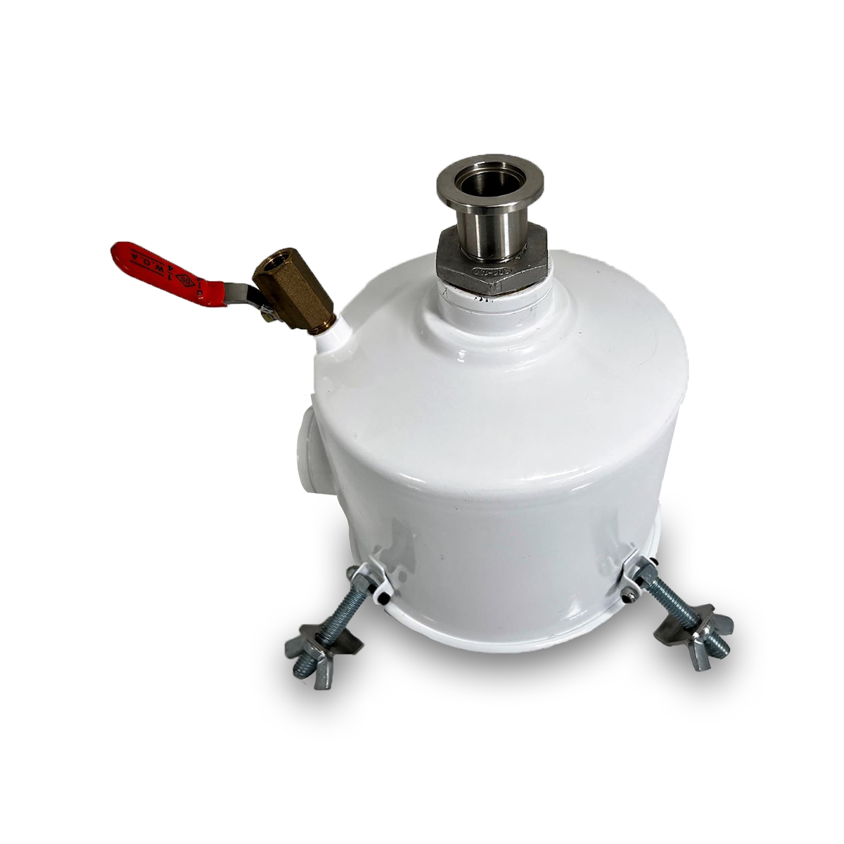 KF25 Vacuum Pump Filter L-Style with Drain Valve