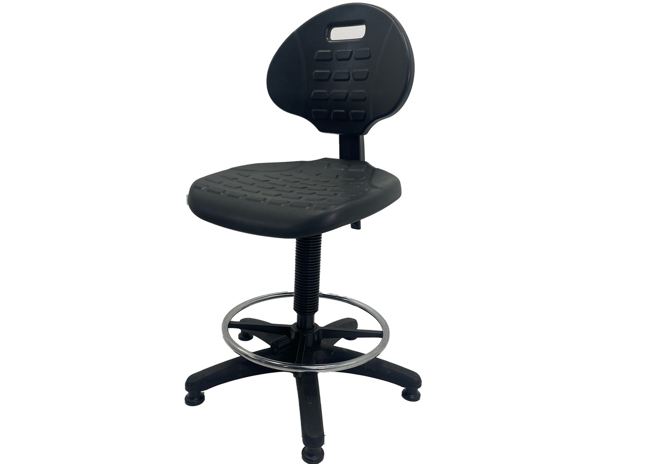 Uline Polyurethane Work Stool | 360° Swivel | USA Lab