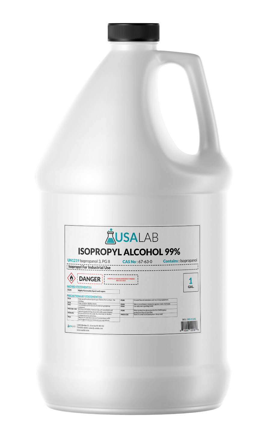 1 Gallon 99 Lab Isopropyl Rubbing Alcohol | USA Lab