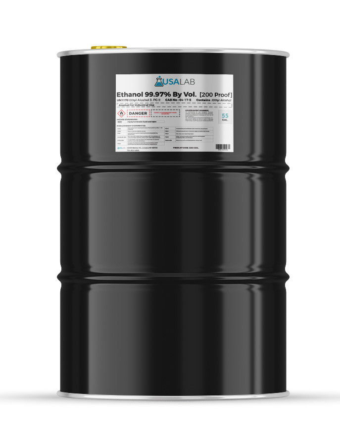 Ethanol 55 Gallon Drum | 200 Ethyl Alcohol | USA Lab