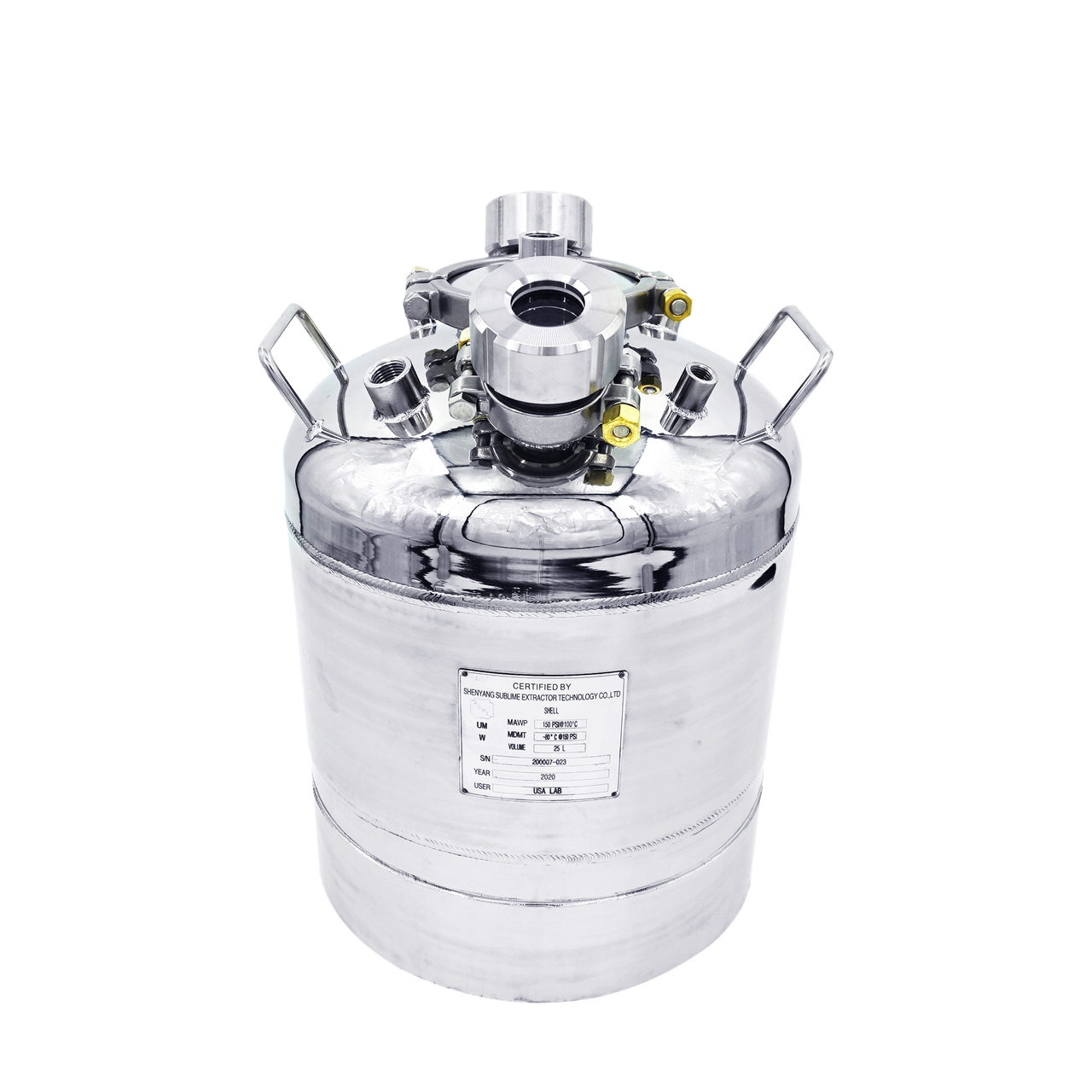 USA Lab ASME Single Layer Solvent Tank - 25LB, 50LB Water (12LB, 24LB ...
