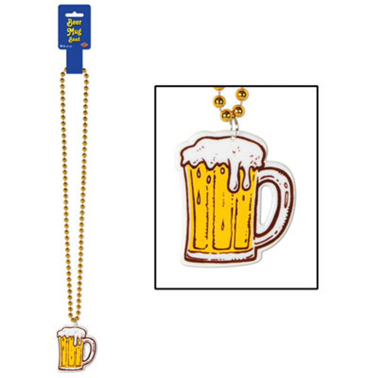 Beer Mug Party Bead Necklace
