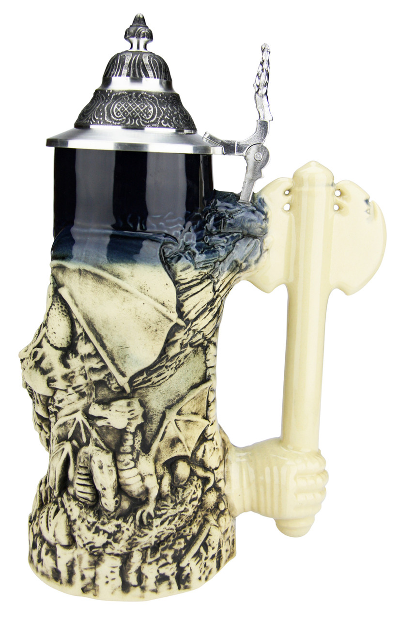Dragon Beer Stein Rustic - GermanSteins.com
