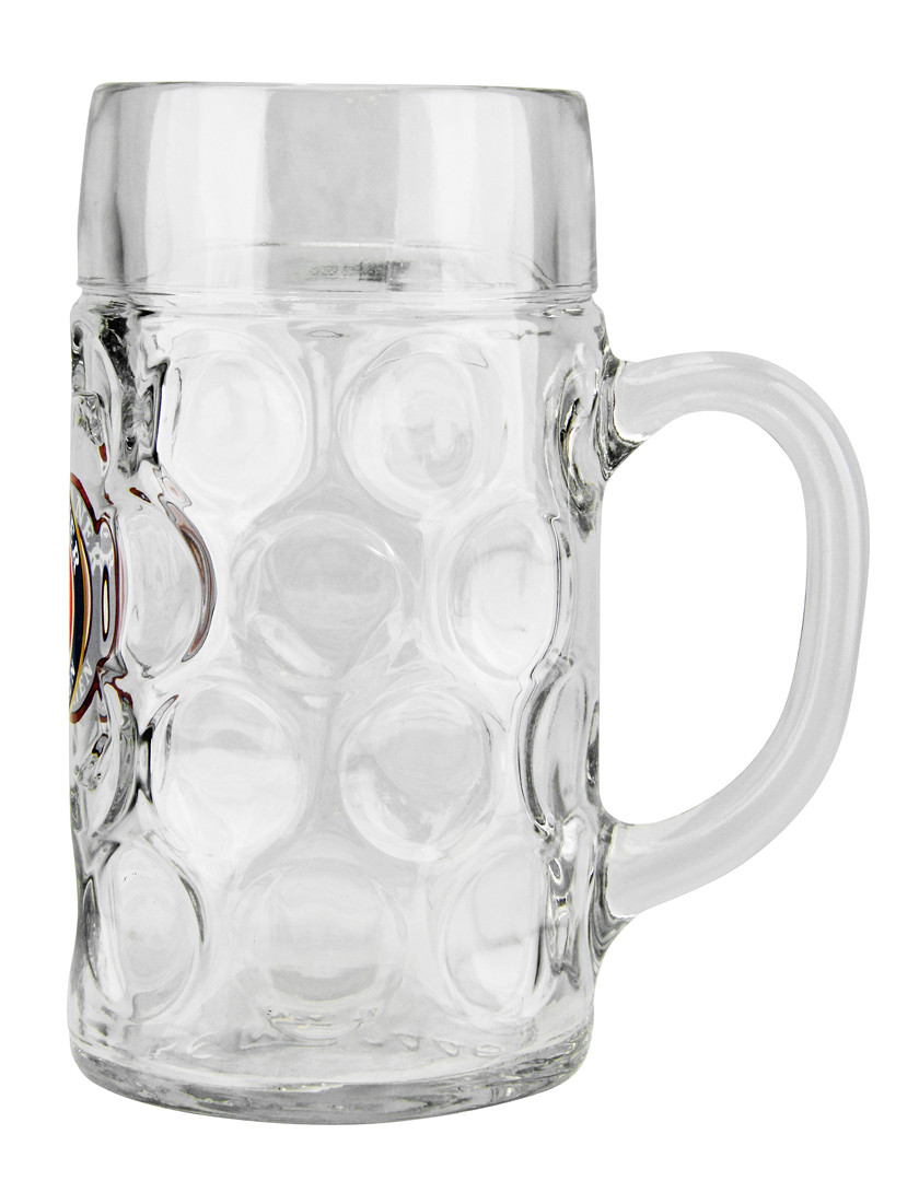 Paulaner Dimpled Oktoberfest Glass Beer Mug 1 Liter Paulaner Dimpled Oktoberfest Glass Beer Mug 1 Liter