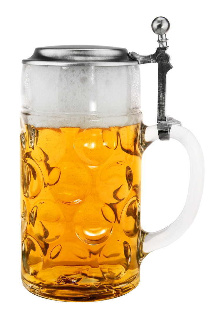 Custom Engraved Dimpled Oktoberfest Glass Beer Mug With Flat Pewter Lid Custom Engraved Dimpled Oktoberfest Glass Beer Mug With Flat Pewter Lid