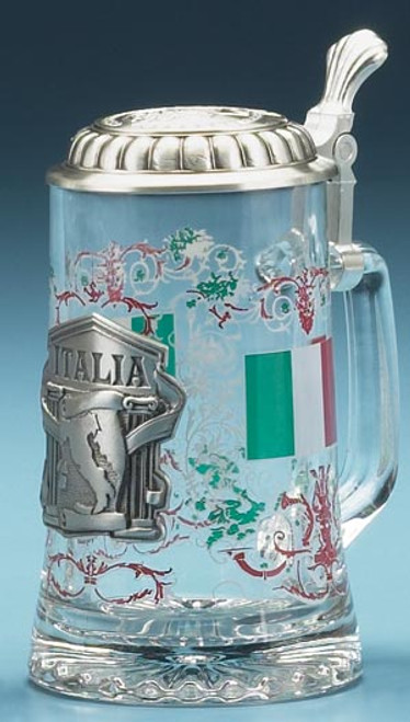 Glass Beer Steins German Stein Glasses With Pewter Lids Imported