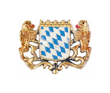 Bavarian Lion Crest German Pewter Pin - GermanSteins.com