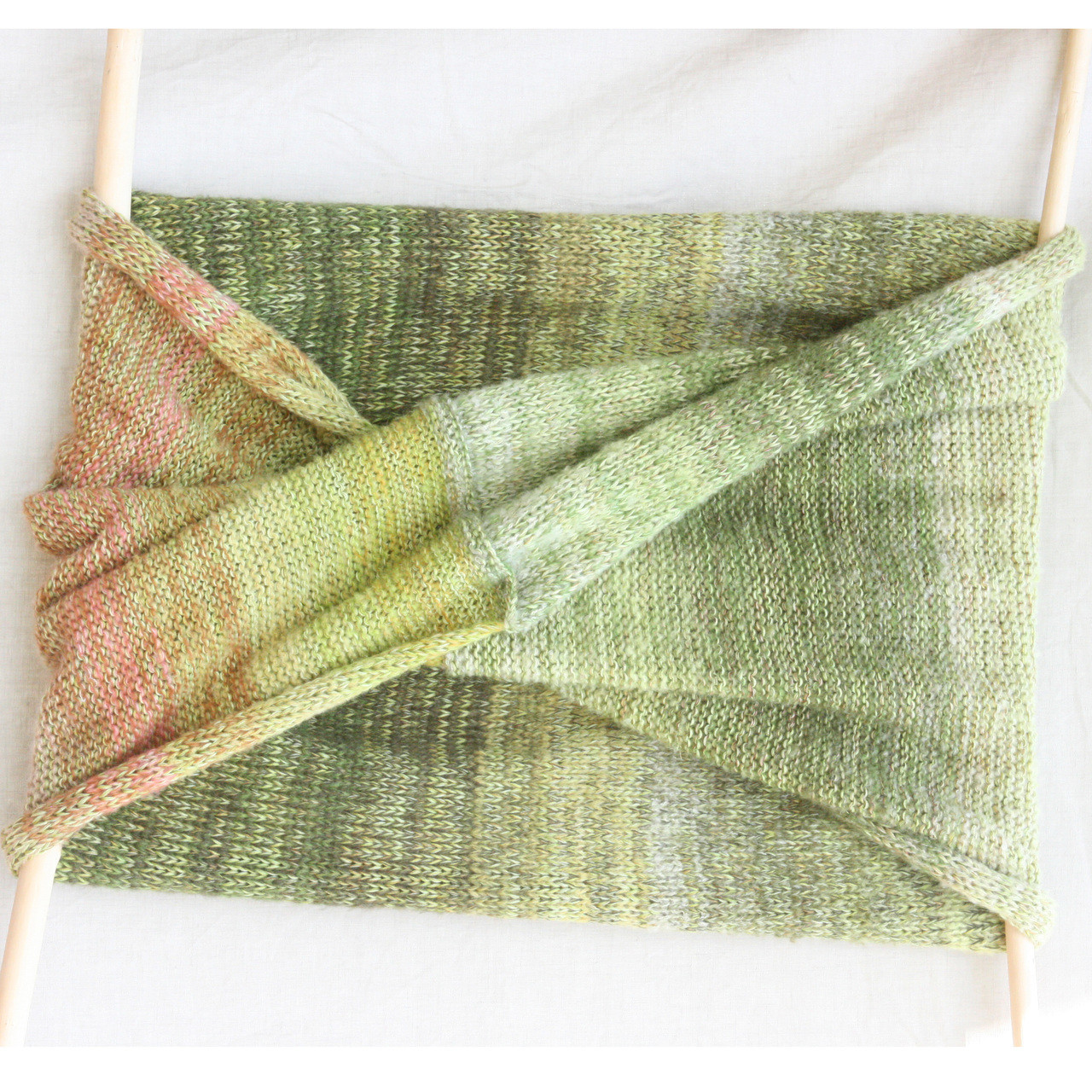 SOLD - Rhubarb Flower Shawl Wrap - Wrapture by Inese