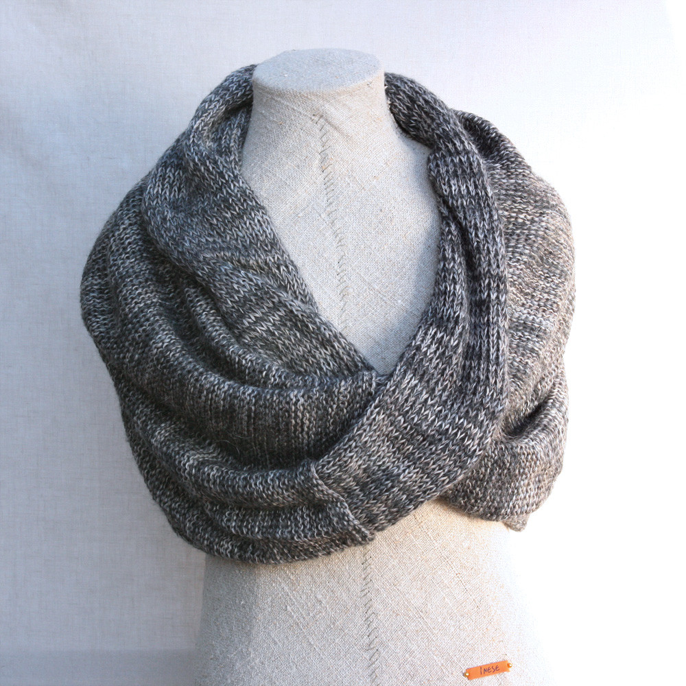 SOLD - Charcoal Marled Shawl Wrap - Wrapture by Inese