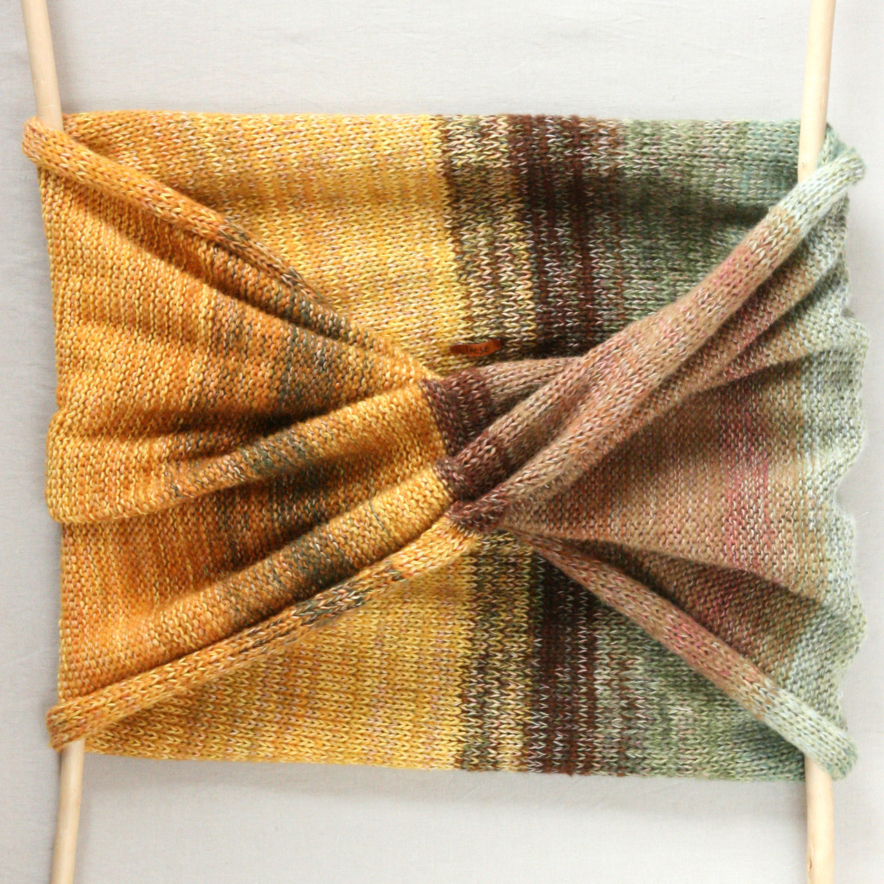 Ancient woods inspired gold sage green and beige shawl wrap shoulder ...