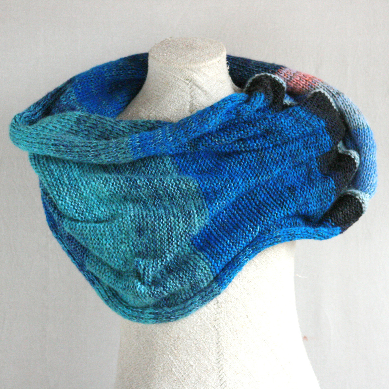 Catalonian sea blue inspired shawl wrap shoulder blanket | Wrapture by ...
