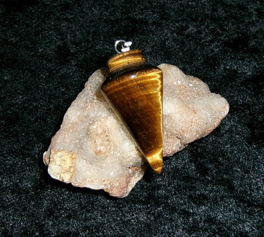 Tiger Eye Pendant with IFRIT DJINN - Mystic Morning Treasures