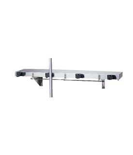Bobrick B224x36 Utility Shelf with Mop and Broom & Rag Hooks