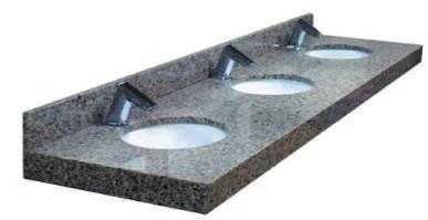 Sloan DSCT-83000 Counter Top Basin Lavatory Sink (Three Station)