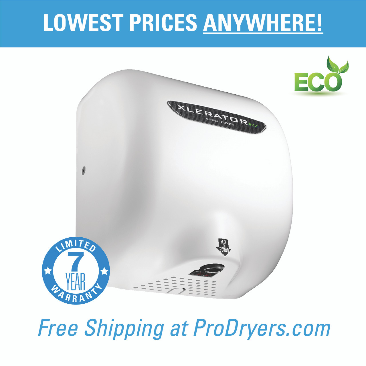 Excel Dryer XL-W-ECO XLERATOR Eco Hand Dryer | ProDryers