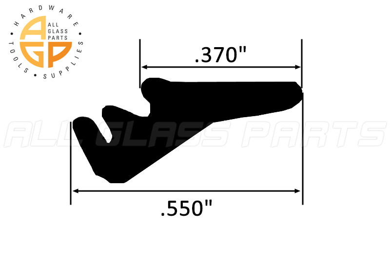 Steel Sash Glazing Rubber - Push-In Rubber 17/32'' Width