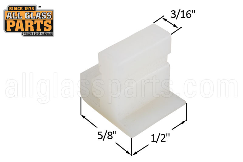 Sliding Window Glide 5/8'' Length 1/2'' Width