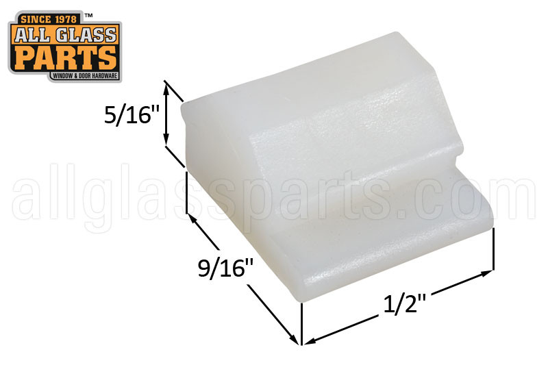 Sliding Window Glide 9/16'' Length 1/2'' Width