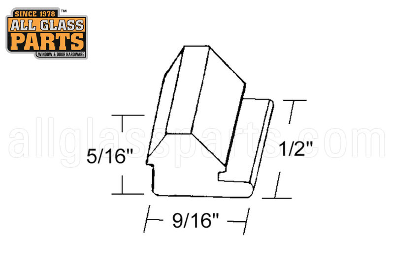 Sliding Window Glide 9/16'' Length 1/2'' Width