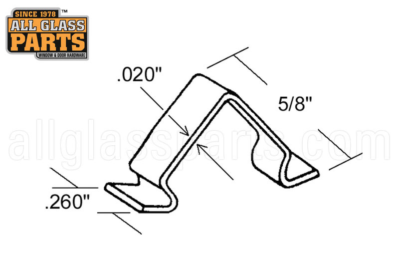 Sash Corner Clip 1/4'' Wide | All Glass Parts