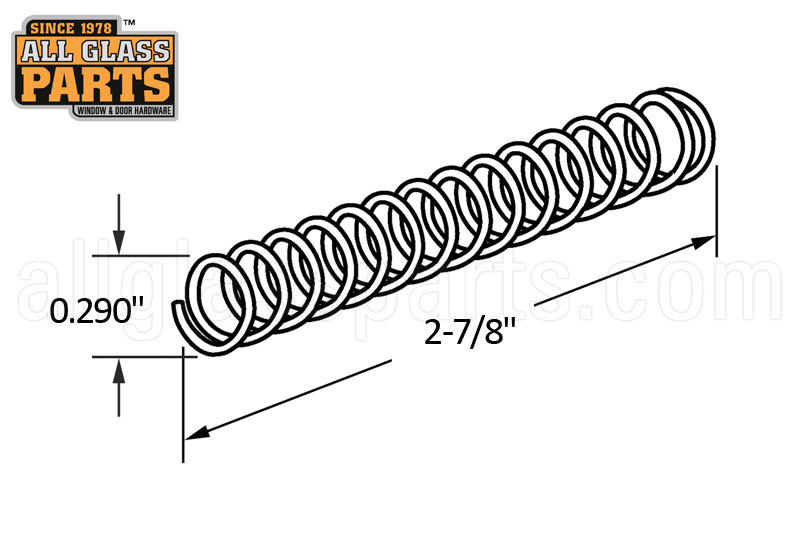 Sliding Window Spring 0.290'' Diam Mill | All Glass Parts