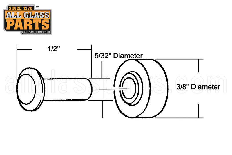 Sliding Window Wheel 7/8" Diameter | All Glass Parts